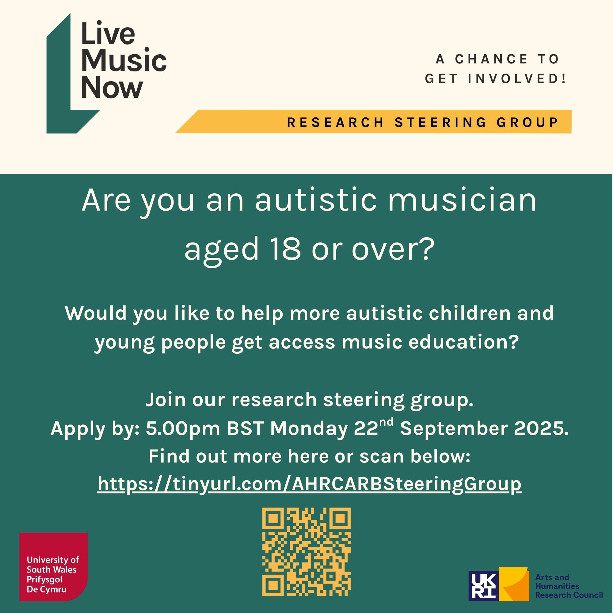 Musician recruitment open for our AHRC Spoke project steering group ...
